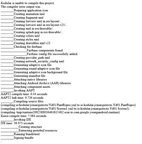 Error When Making The App Bundle Discuss Kodular Community