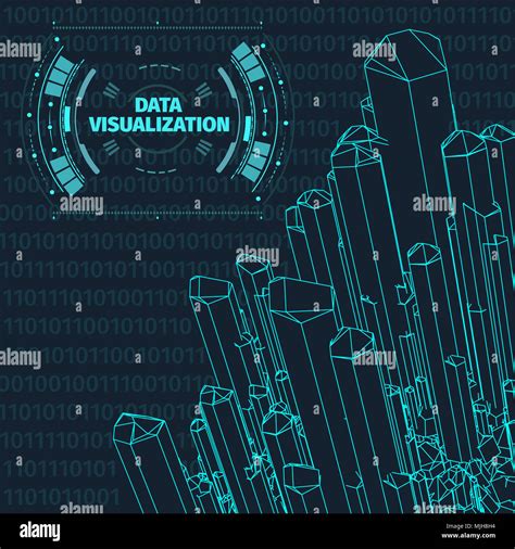Data Visualization Background Futuristic Design Hud Element Binary
