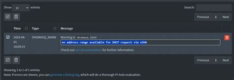 problem dhcp request via eth0 community help pi hole userspace