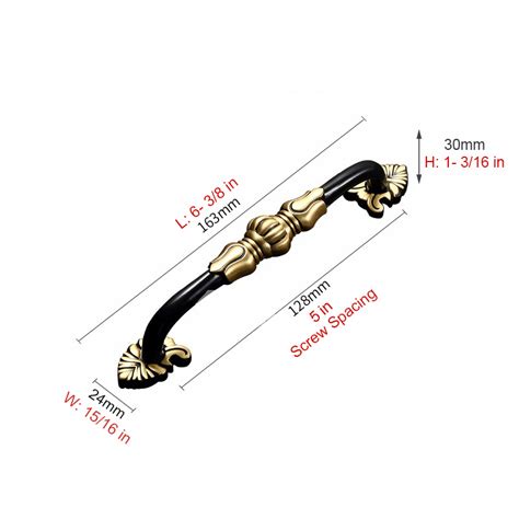 Black Gold 5 Inch Brass Cabinet Pulls Luxury Kitchen Cabinet Door