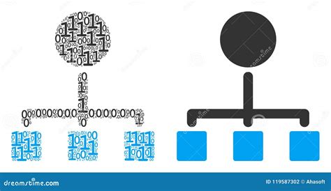 Hierarchy Composition Of Binary Digits Stock Vector Illustration Of Combination Chart 119587302
