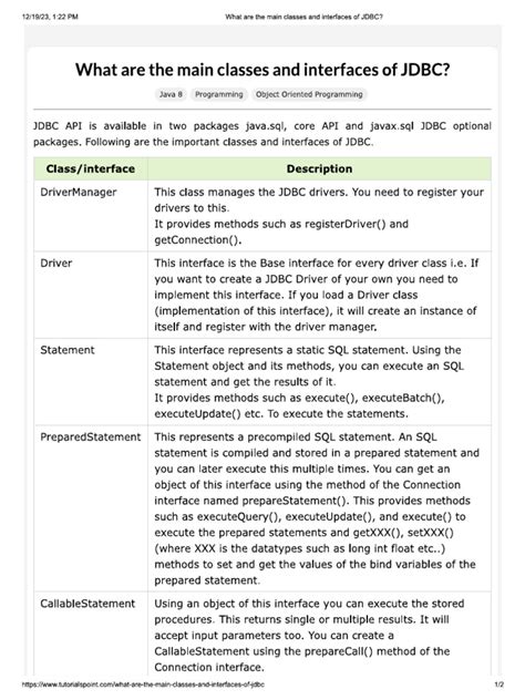Interface Jdbc Pdf