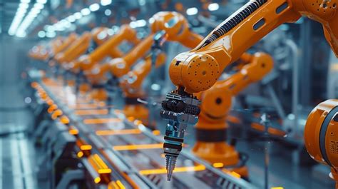Premium Photo A Futuristic Robotic Arm Assembly Line In A Manufacturing Facility Showcasing