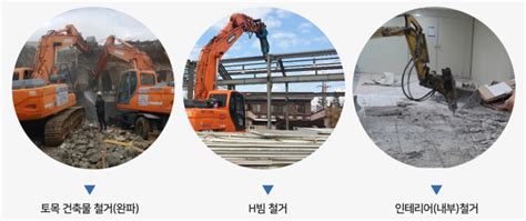 시공갤러리 양산소재 삼호동 화재 난 마트 철거 현장