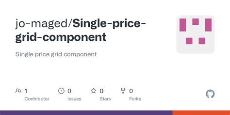 GitHub Jo Maged Single Price Grid Component Single Price Grid Component