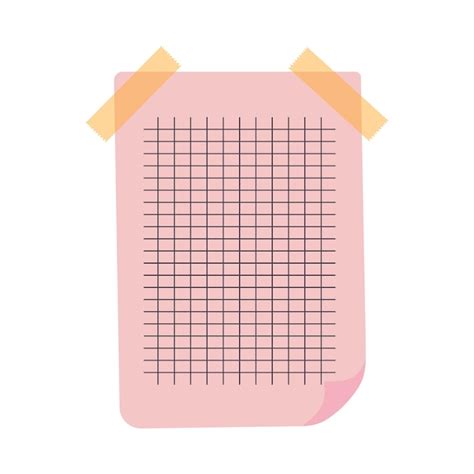 Premium Vector Memo Notepad With Sticky Tape Cute Lined Notebook Template For Notes Workbook