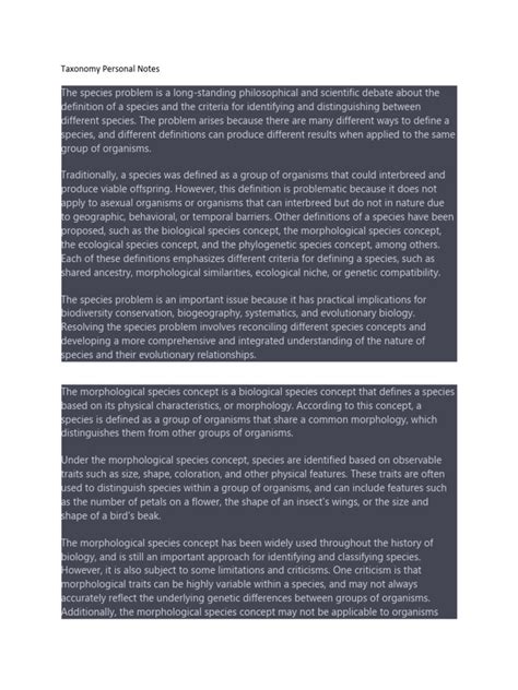 Intro To Plant Taxonomy Notes Pdf Species Taxonomy Biology