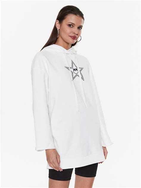 Pinko Sweatshirt 100365 A0KM Weiß Relaxed Fit | Modivo.de