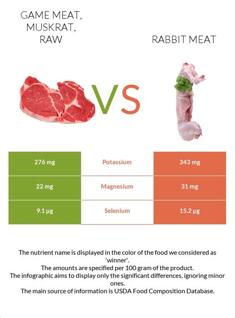 Game Meat Muskrat Raw Vs Rabbit Meat — In Depth Nutrition Comparison