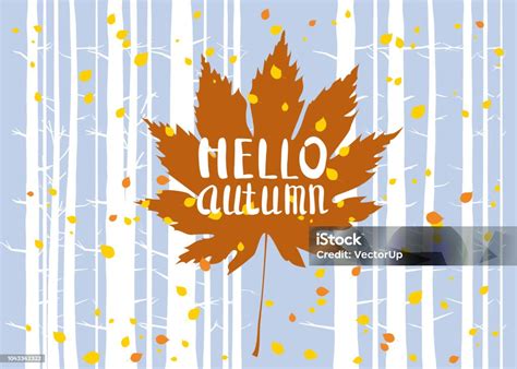 안녕하세요가가 잎가 배경 풍경 숲 나무 줄기 배너 포스터 벡터 일러스트 레이 션 서식 파일에 문자 분리 0명에 대한 스톡 벡터 아트 및 기타 이미지 Istock