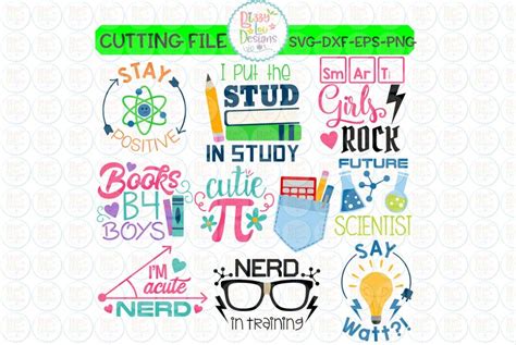Nerd SVG DXF EPS Nerd Cut File Shool Svg Back To School Svg Etsy