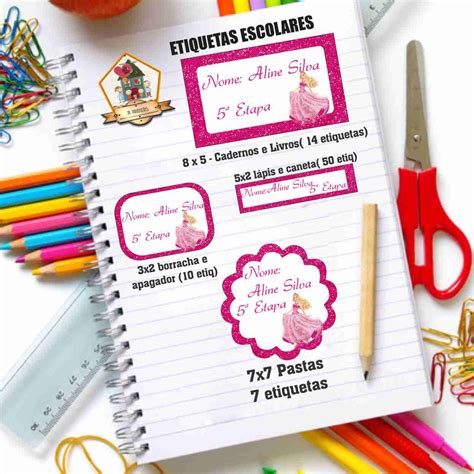 Kit Etiquetas Escolares Elo7 Produtos Especiais