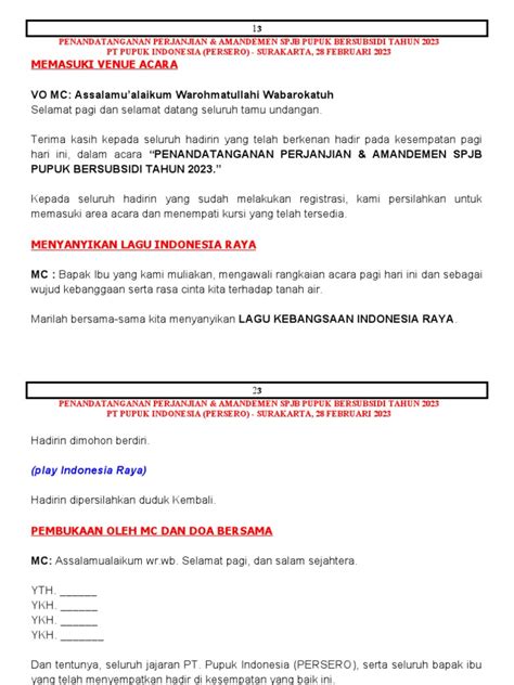 Mc Script Contoh Pdf