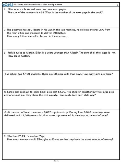 Master Multi Step Maths With Bar Models Free Worksheet