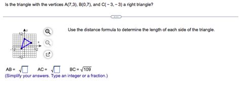 Solved Is the triangle with the vertices A(7,3),B(0,7), ﻿and | Chegg.com