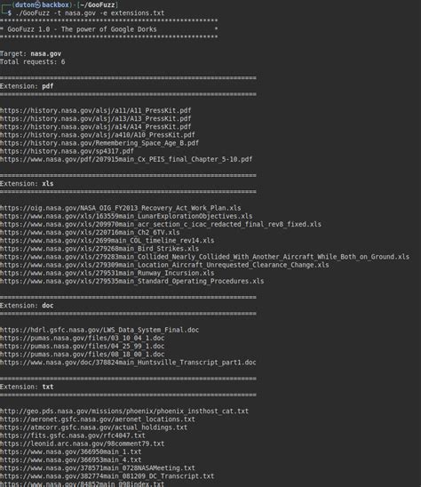 GooFuzz Tool To Perform Fuzzing With An OSINT Approach Managing To Enumerate Directories