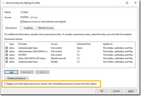 Setting Folder Permissions