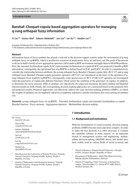 Banzhafchoquet Copula Based Aggregation Operators For Managing Q Rung
