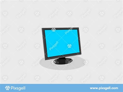 Realistic Vector Computer Monitor Illustration Pixsgell