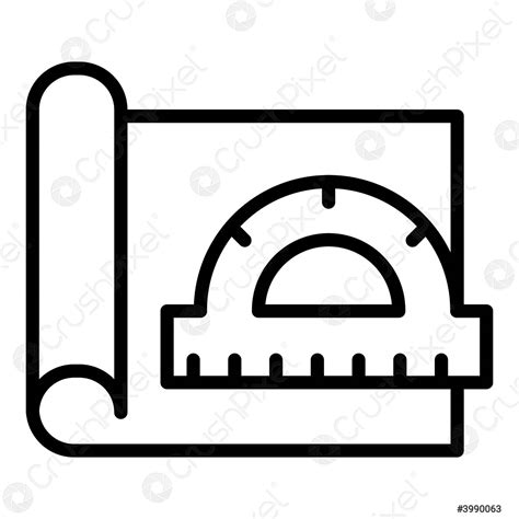 Architect Construction Icon Outline Style Stock Vector 3990063