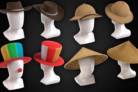 Hats Bundle Props Unity Asset Store