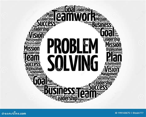 Problem Solving Circle Word Cloud Stock Illustration Illustration Of Resolve Brainstorm