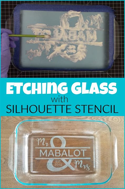 Beginner Glass Etching Tutorial With Silhouette Stencil Silhouette School