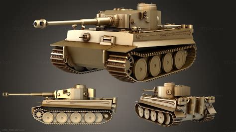 Vehicles Tiger Tank Cars 3586 3d Stl Model For Cnc