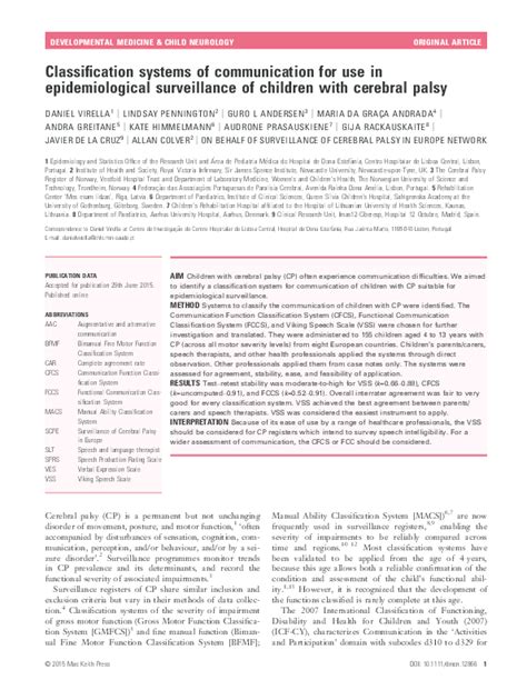 pdf classification systems of communication for use in epidemiological surveillance of