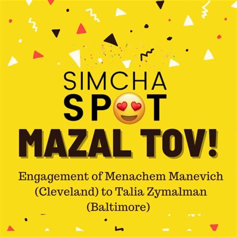 Engagement Of Menachem Manevich To Talia Zymalman Simcha Spot
