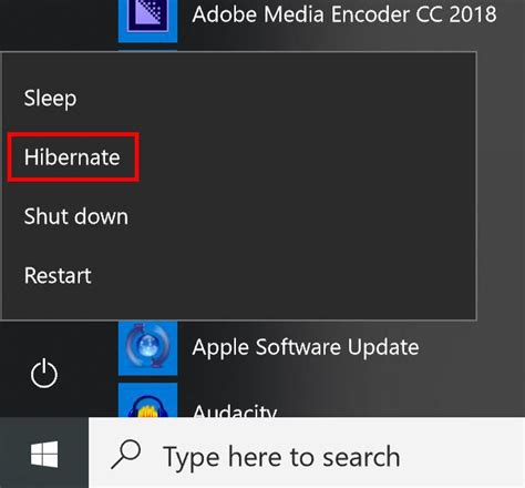 How To Add Hibernate To The Windows Start Menu