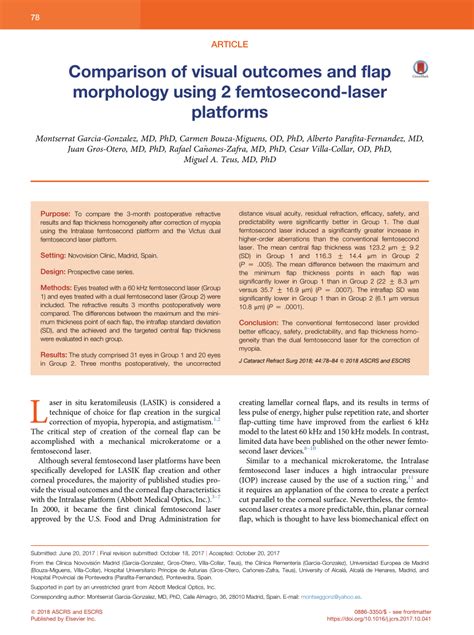 Pdf Comparison Of Visual Outcomes And Flap Morphology Using 2
