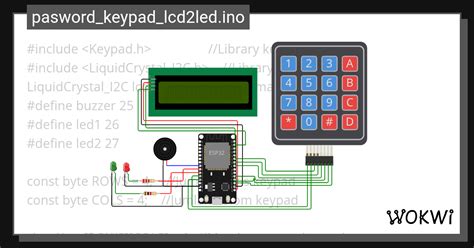 Paswordkeypado Wokwi Esp32 Stm32 Arduino Simulator
