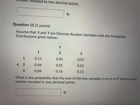 solved question 11 2 points assume that x and yare