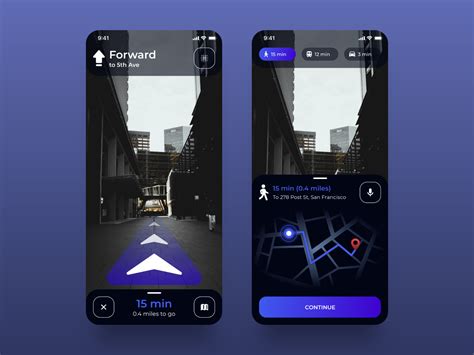 ar navigation app by bohdan kozachok on dribbble