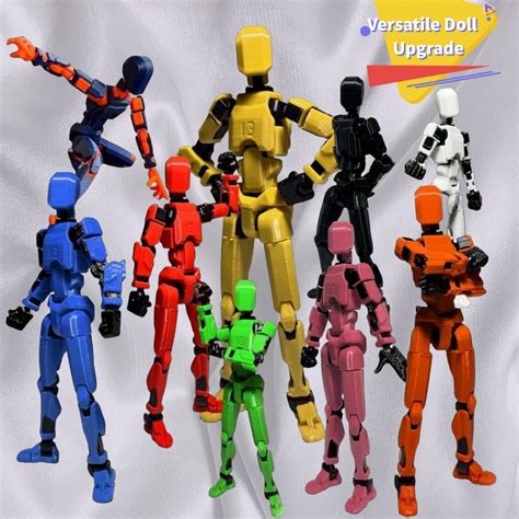 Upgraded Lucky 13 Dummy 13 Action Figure Multi Jointed Movable 3d Printed Toy Educational