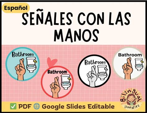 Señales Con Las Manos Español By Bilingual Doodles Tpt