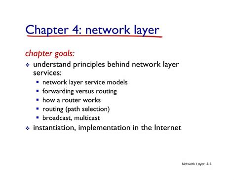 Pdf Chapter 4 Network Layer School Of Engineeringsongclassescnch4 Part 1pdf · Network