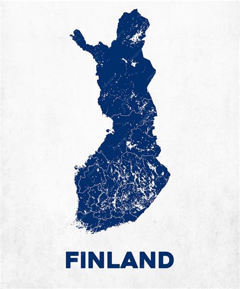 Premium Vector Detailed Finland Map