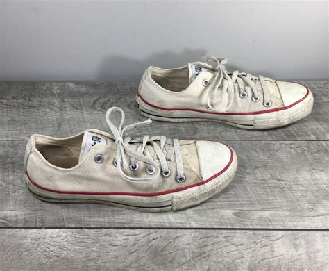 Vintage Converse All Star Tan Made In Usa Low Top Fashion Sneaker Shoes