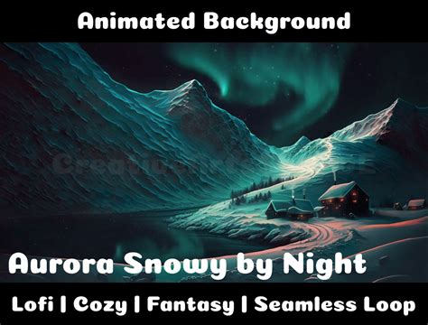 Animated Background Aurora Night Twitch Youtube Vtuber Streamin