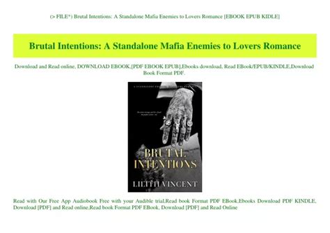 PPT P D F FILE Brutal Intentions A Standalone Mafia Enemies To Lovers Romance EBOOK EPUB