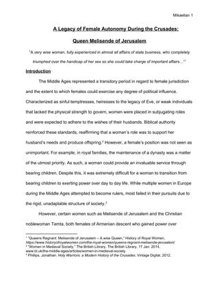 Melisende Queen Of Jerusalem Pdf