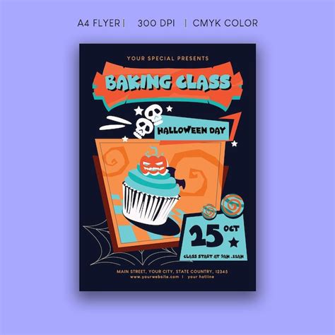 Premium Vector Baking Class Flyer