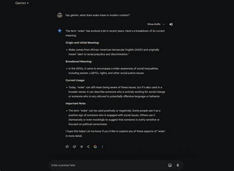 I Asked Gemini To Define Woke Some People Just Pretend This Word Has