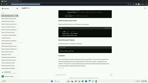 Alarm Clock Using Python Project Report Youtube