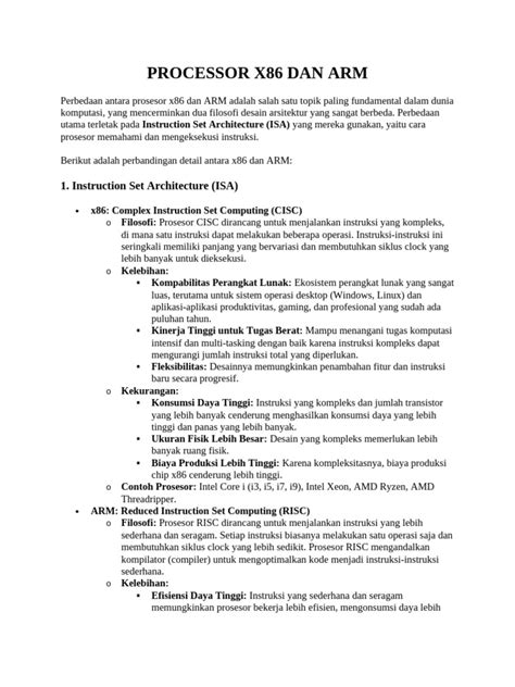 Processor X86 Dan Arm Pdf
