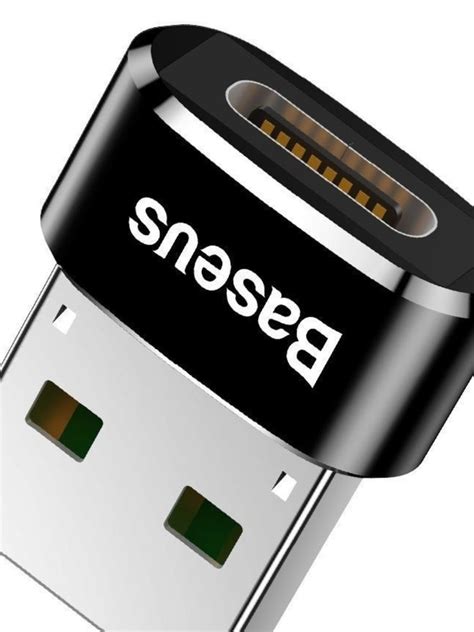 Коннектор Baseus Type C Female To Usb Male Caaotg 01 3a черный