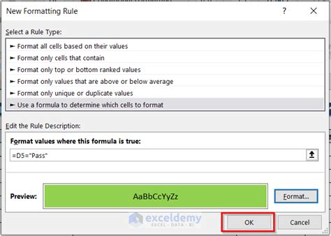 Excel Formula For Pass Or Fail With Color 5 Suitable Examples