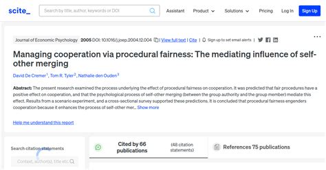 Managing Cooperation Via Procedural Fairness The Mediating Influence